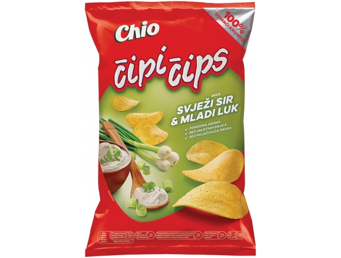 Chio Čipi čips svježi sir i mladi luk 130 g - Tommy - Dućan na dlanu!