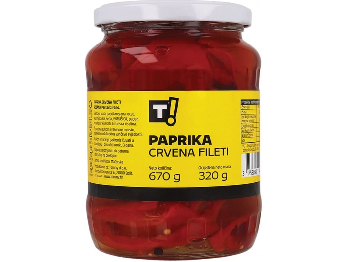 T! filety z czerwonej papryki 670 g - Tommy - Dućan na dlanu!