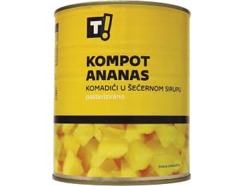 T! kompot ananas komadići 830 g | Tommy